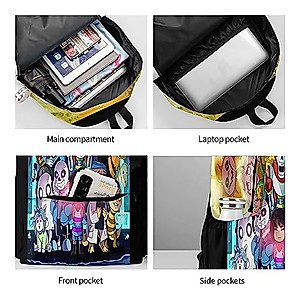Wiqodme Un-der_tale Backpack Men Women Computer Bag Laptop Daypack for Casual Travel