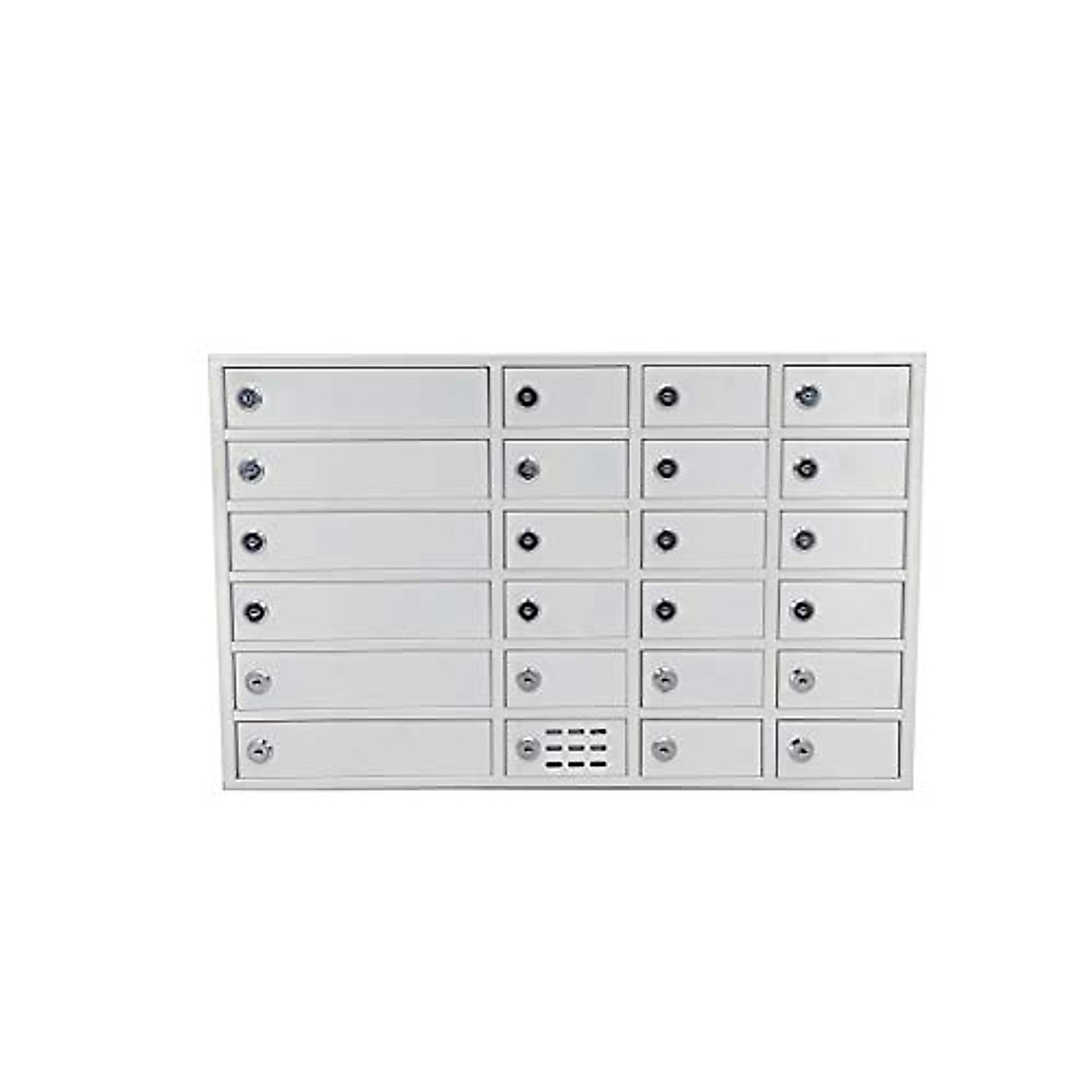 FixtureDisplays® 24-Slot Cellphone USB Charging Station Lockers Assignment Mail Slot Box  24 W x 15 H x 9" D Big (8.2") and Small (4.4") Slots 15255