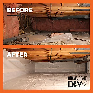 Whitecap Premium Cross-Woven Vapor Barrier - 20 Mil - (12' x 100') - Tear Resistant, Heavy Duty Vapor Barrier, Drop Cloth Moisture Barrier Plastic Sheeting for Crawlspace, Garden, Greenhouses