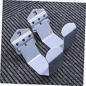 LIFKICH 2 Pcs Storage Hooks Hanging Board Square Hole Hooks Steel Hook Semicircular Hooks Wall Organizer Tool Hanging Hook Multifunction Multi-Function Hook Tool Hooks