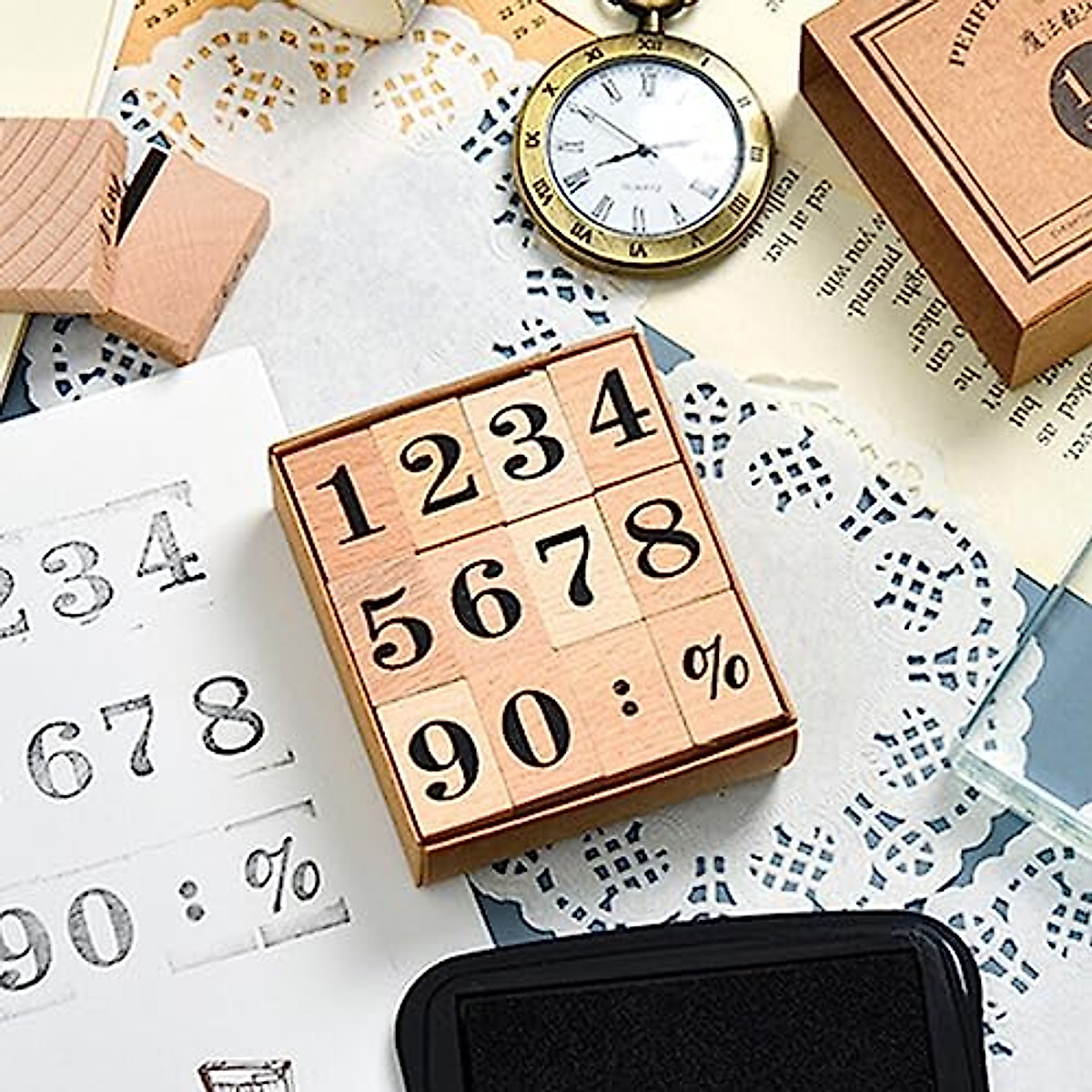 Operitacx Office Decor 24Pcs Month Stamp Decorative Stamp DIY Diary Stamp Journal Monthly Stamp Journal Wooden Stamp Wood Decor
