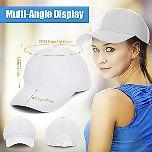 Geyoga Quick Dry Baseball Cap Mesh Sports Cap Workout Tennis Hat for Men Women Adults Outdoor Sports(Black and White,2 Pieces)