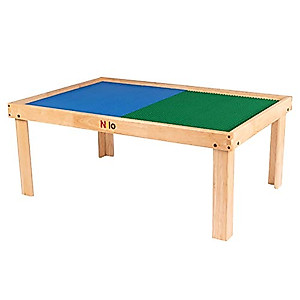 NILO N51N Kid's Play Table Compatible with Legos, Duplo, Trains, Games, Building, Lincoln Logs Safe Fun for Children Educational Toy Board Durable (No Holes, 32x48x20)