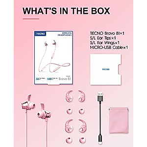 Tecno B1 Blue Wireless Bluetooth Headphones B1 Pink Wireless Bluetooth Headphones