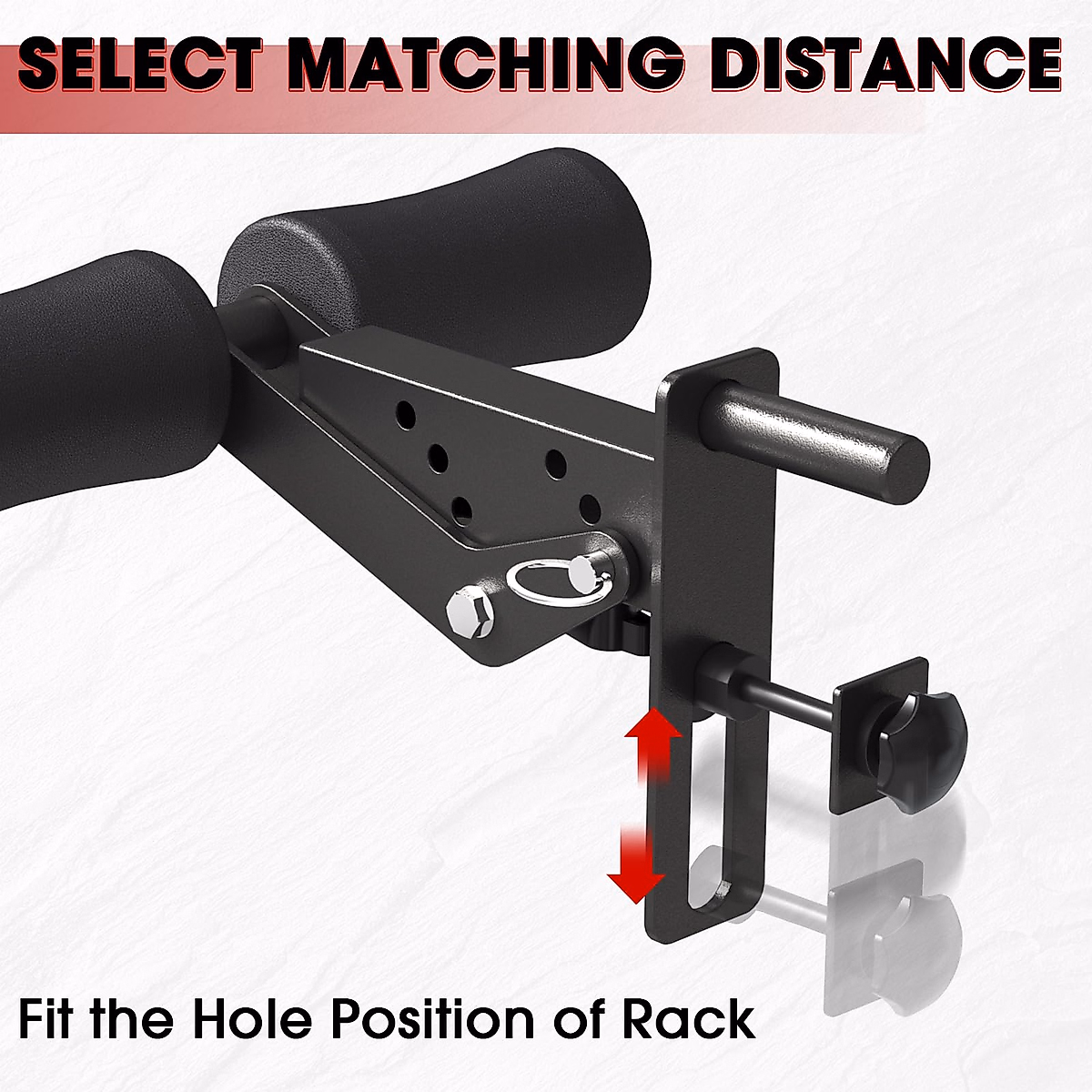 Mikolo Leg Hold Down Attachment for 2'' x2'',2''x 2.75'', 3'' x 3'' Power Cage and Smith Machine, Leg Extension Attachment