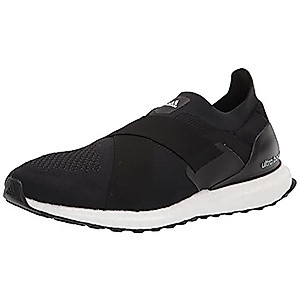 adidas Women's Ultraboost DNA Running Shoe, Black/Black/Acid Orange (Slip-on), 8.5
