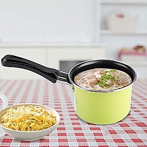 Non stick Stockpot Practical Convenient Soup Pot Saucepan Mini Colorful Milk Pot Saucepans (green)