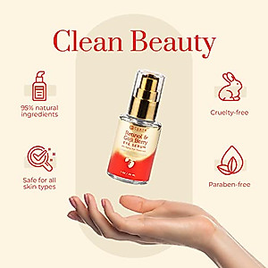 Clear Beauty (Formerly Clair) Retinol & Goji Berry Under Eye Serum - Diminish Fine Lines, Wrinkles, Eye Bags & Dark Circles, Depuffing Eye Serum - Cruelty Free Korean Skincare For All Skin Types