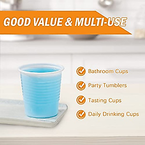 SIUQ 1500 Pack 3 oz Plastic Cups,Disposable Bathroom Cups,Mouthwash Cups,Small Jello Shot Cups for Tasting,Drinking,Party,Food Sample,Picnic,BBQ,Travel and Event (White)