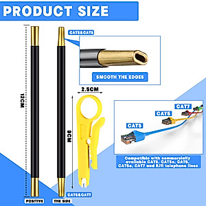 Network Cable Untwist Tool, Engineer Wire Straightener and Wire Stripper Set, Dual Headed Network Cable Looser, Cable Stripper Twisted Wire Separator for CAT5 CAT5e CAT6 CAT7