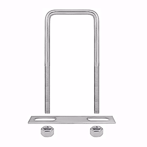 FOCMKEAS 2 Sets 304 Stainless Steel Square U-Bolts 3.15"(80mm) Inner Width, 5.91"(150mm) Length Stainless M10 with Nuts, Frame Plate, Accessories for Automobiles Trailer, Boat Trailer Industrial Parts