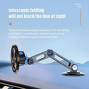 FULLIKES Magnetic Car Mount for Cell Phone, Compatible with MagSafe Car Mount, Cell Phone Holder Car Magnetic with Adjustable Arm, Magnet Phone Holder for Car, Gifts for Men Women