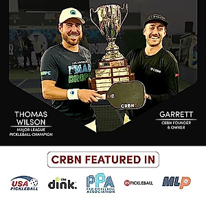 CRBN Pickleball Paddle Eraser, Best Carbon Fiber Pickle Ball Racket Cleaner, Fast & Easy Rubber Bar to Remove Ball Residue, Dirt, & Minor Scrapes/Scratches - Patent Pending