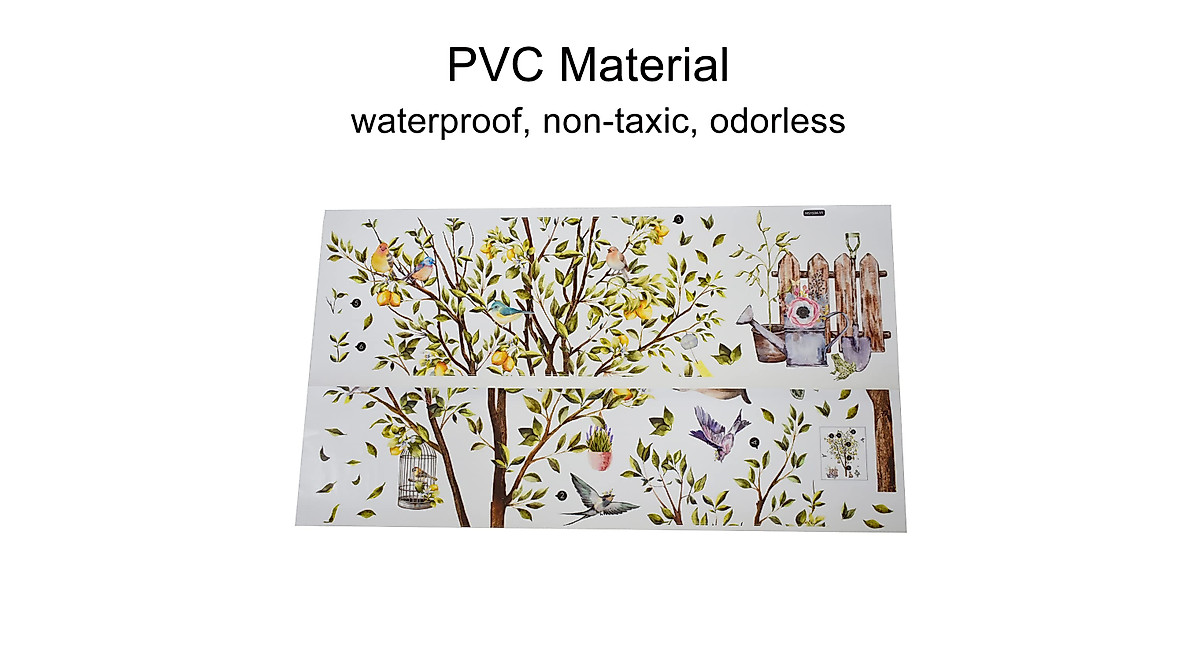 Pinenjoy Lemon Tree Wall Decal for Living Room & Nursery