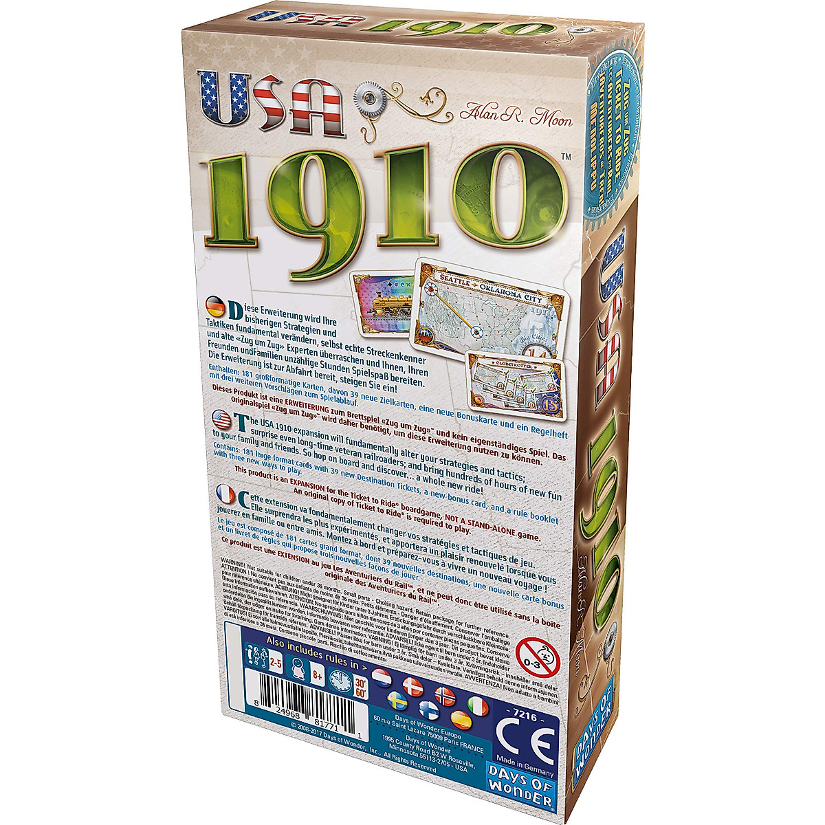 Ticket To Ride and USA 1910 Expansion Bundle