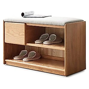 ALDEPO Shoe Cabinet Shoe Cabinet Bench Double Layer of Large Capacity and Simple Stool for Changing Shoes Shoe Cabinet with Sponge Cushion Ottoman Shelf Storage Drawer