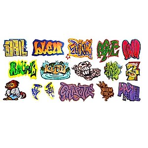 N Scale 1:160 Graffiti Waterslide Decals Set #17 - Weather Your Rolling Stock & Structures!