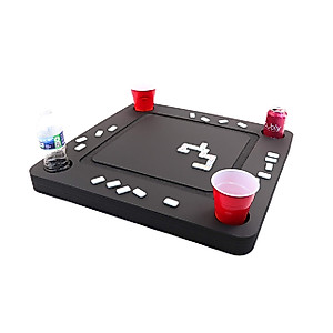 Polar Whale Floating Game or Card Table Tray for Pool or Beach Party Float Lounge Durable Foam 23.5 Inch Drink Holders with Waterproof Playing Cards Deck UV Resistant