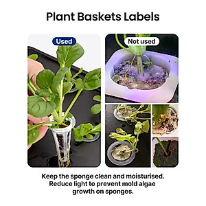 iDOO 102Pcs Seed Pot Labels Sticker, PVC Round Peel and Stick Hydroponic Garden Label, Plant Grow Basket Label