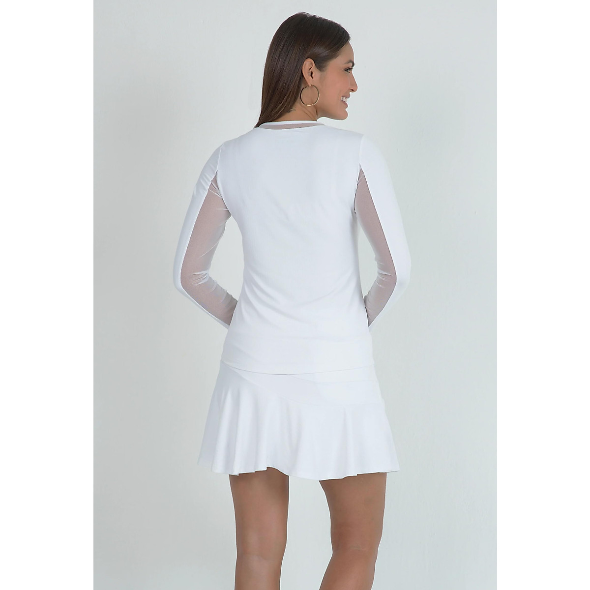 IBKUL Athleisure Wear Sun Protective UPF 50 Icefil Cooling Tech Long Sleeve Crew Neck Top with Under Arm Mesh – 83000 Candy Pink Solid L