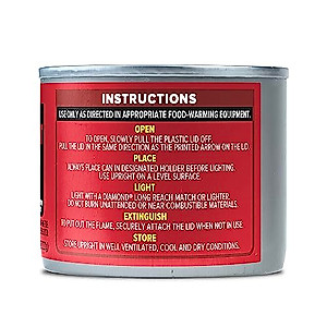 Royal Oak Canned Heat 12 Pack 6 Hour Fuel, Easy Open, Resealable, Non-Drip, for Food, Chafing Dishes, Buffet Burners, Parties, Weddings, BBQs, Small, Red