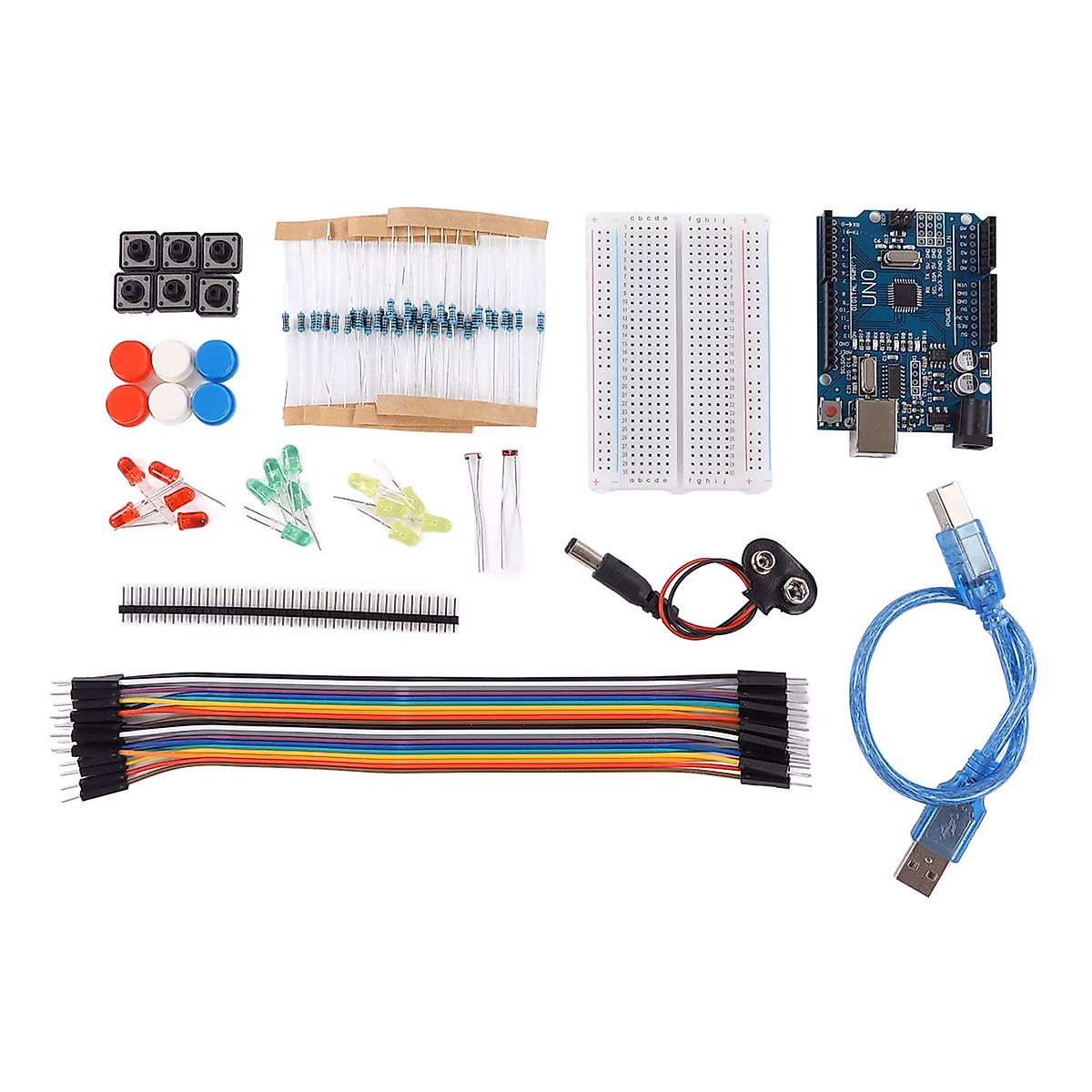 Basic Starter Module Kit, USB Cable 3 Color LED Light Electronic Jump Starter for Factory