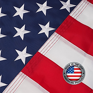 American Flag, Thickened Nylon US Flag, Durable American Flags for Outside 3x5, American Flag with Embroidered Stars & Brass Grommets, Bright Color USA Flag, Anti-Tear American Flags for Outdoor