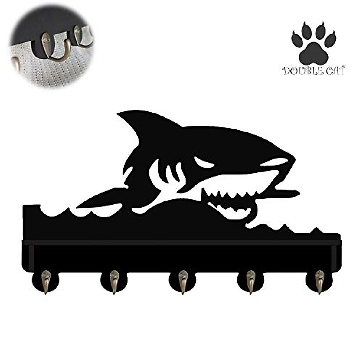 Hook with Shelf Hanger for Clothes Hanger for Coats Hats The Shallows Shark Protective Animals Great Movie Peripheral Product DIY Design Gift for Girlfriend Boyfriend Wild Life