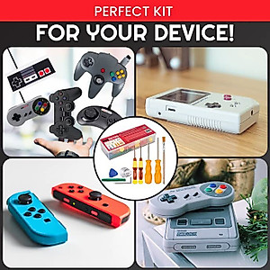 Electronic Repair Tool kit Gaming Screwdriver Repair Kit Set Compatible for Nintendo Switch, Wii, NES, SNES, N64, DS, Switch Lite, GBA, Gamecube by EVORETRO