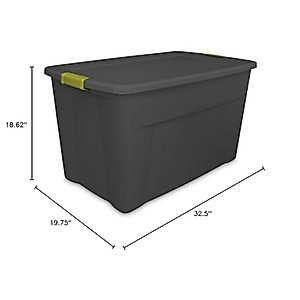 STERILITE 19453V04 Tote, 35 Gallon, Gray