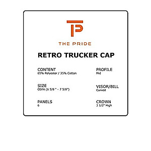 The Pride Mexico Flag Hat with Glossy Detailed Custom Shield Patch Orgullo Mexicano (Trucker-Gold-Black), Large