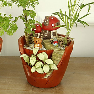 FOMIYES Resin Succulent Planter Flower Plant Pot Pot Sky Garden Pot Succulent Flower Basket Cacti Sedum Succulent Bonsai Planter Box City of House