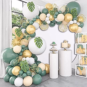 KONPON White Cylinder Cover,Plinth Cover with Elastic Band,Solid Color Polyester Cylinder Cover,Wedding Baby Shower Birthday Cake Table Props D36H75