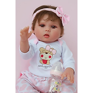 Kaydora Realistic Reborn Baby Dolls - 18 Inch Silicone Baby Girl, Real Life Dolls with Full Body Vinyl, Newborn Lifelike Weighted Doll for Ages 3+ Gift