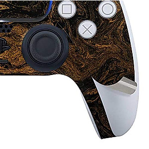 Skinit Decal Gaming Skin Compatible with PS5 Bundle - Gold and Black Marble Design
