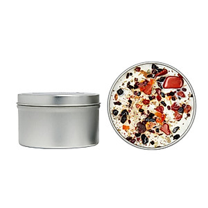 Dragons Blood Candle by New Moon Beginnings - Protection & Grounding - Herb, Flower, & Crystal Candles - Aromatherapy Soy Candle - 8oz Tin