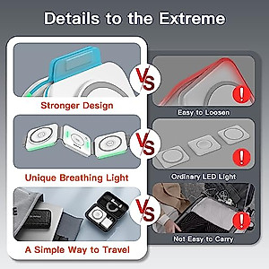 MURPISO 3 in 1 Charging Station for Apple,Magnetic Foldable Charger for Travel,Wireless Charger Pad for iPhone 15/14/13/12/Pro/Max/Mini,AirPods Wireless/Pro,iWatch Ultra/SE/9/8/7/6/5/4/3/2