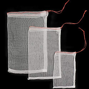 Fruit Protection Bags, EnPoint Garden Netting Bags 100 Pack 4x6 Inch Nylon Net Barrier Small Tiny Bags with Drawstring for Protecting Plant Seed Fruit Flower Vegetable, Reusable Mesh Protect Bags