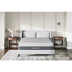 Sven & Son Queen Mattress, Bed in A Box, 12" Luxury Cool Gel Memory Foam, Pressure Relief & Support, 10" Year Warranty, Designed in USA (Queen, Mattress Only 12" Medium)