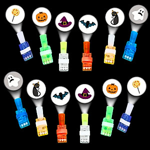 Cherislpy LED Light Up Finger Lights Halloween Party Favors, 24Pcs Glow in The Dark Toys, Goodie Bag Fillers, Pinata Stuffers, Treats for Trick or Treat, Classroom Gifts