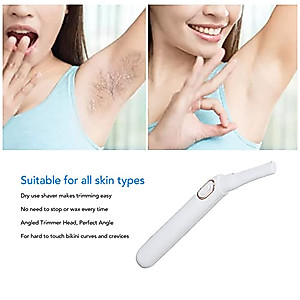 Arsor Bikini Trimmer, Portable Dry Use Electric Razor Angled Fit Smooth & Silky Bikini Kit LED Light Personal Groomer with Limiting Comb Bikini Shaver for Women Pubic Hair Bikini