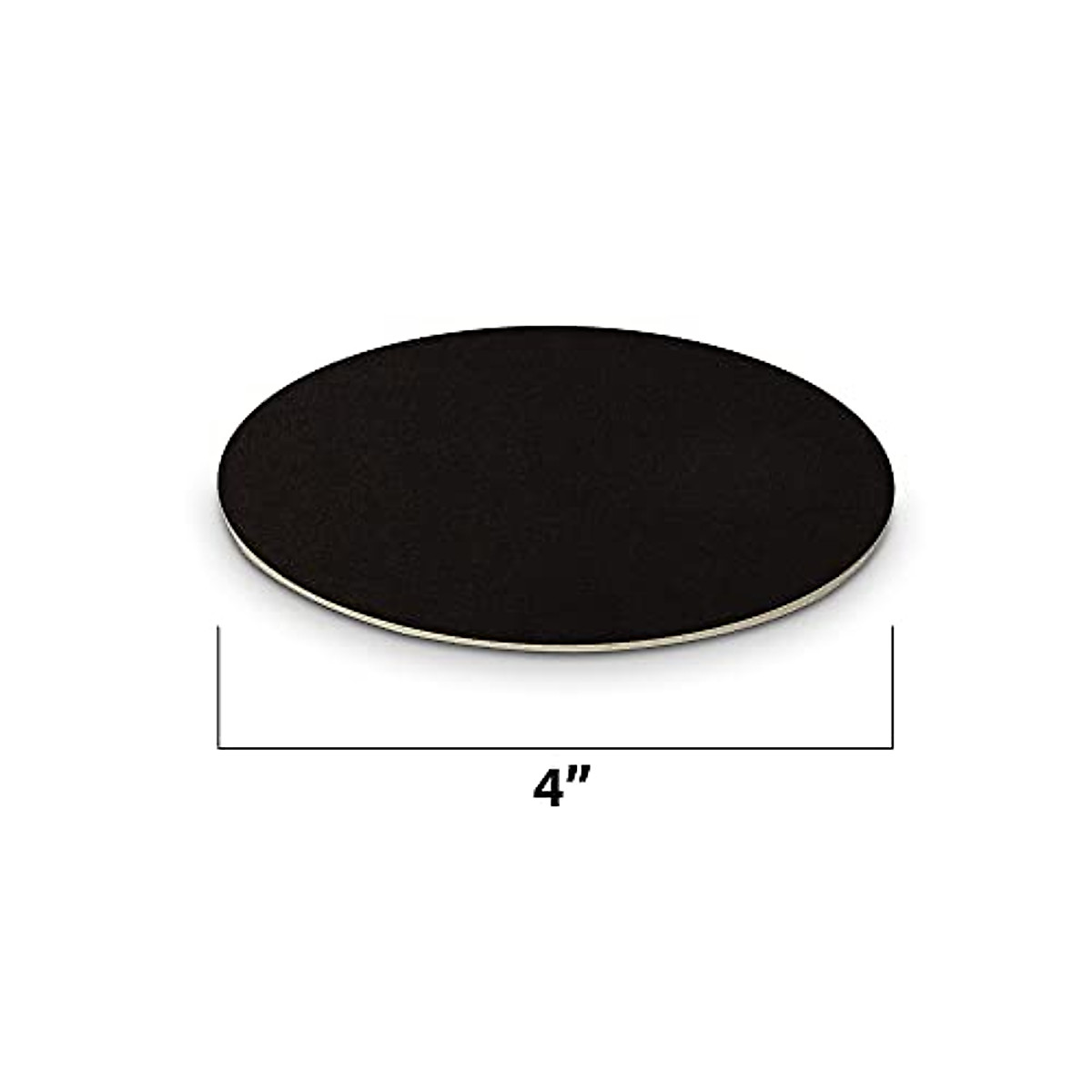 Beautiful 4 inch Black Round Coasters for Protection Against Leaks and Spills by MT Products (50 Pieces)