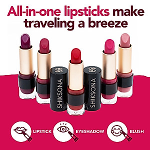 ShikSona Savvy Smokeshow | Vegan, Creamy, Full Coverage Matte Lipstick in a Timeless, Deep Bold Pink shade (with Blue Undertone)