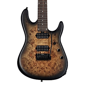Sterling by Music Man 7 String Solid-Body Electric Guitar, Right, Natural Poplar Burst (RICHARDSON7-NPB)