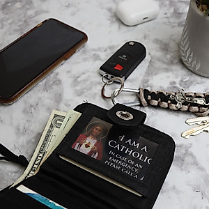 Needzo Sacred Heart Catholic ID, Pocket and Wallet Prayer Card, Religious Keepsake, 2.125 by 3.25 Inches, Pack of 5