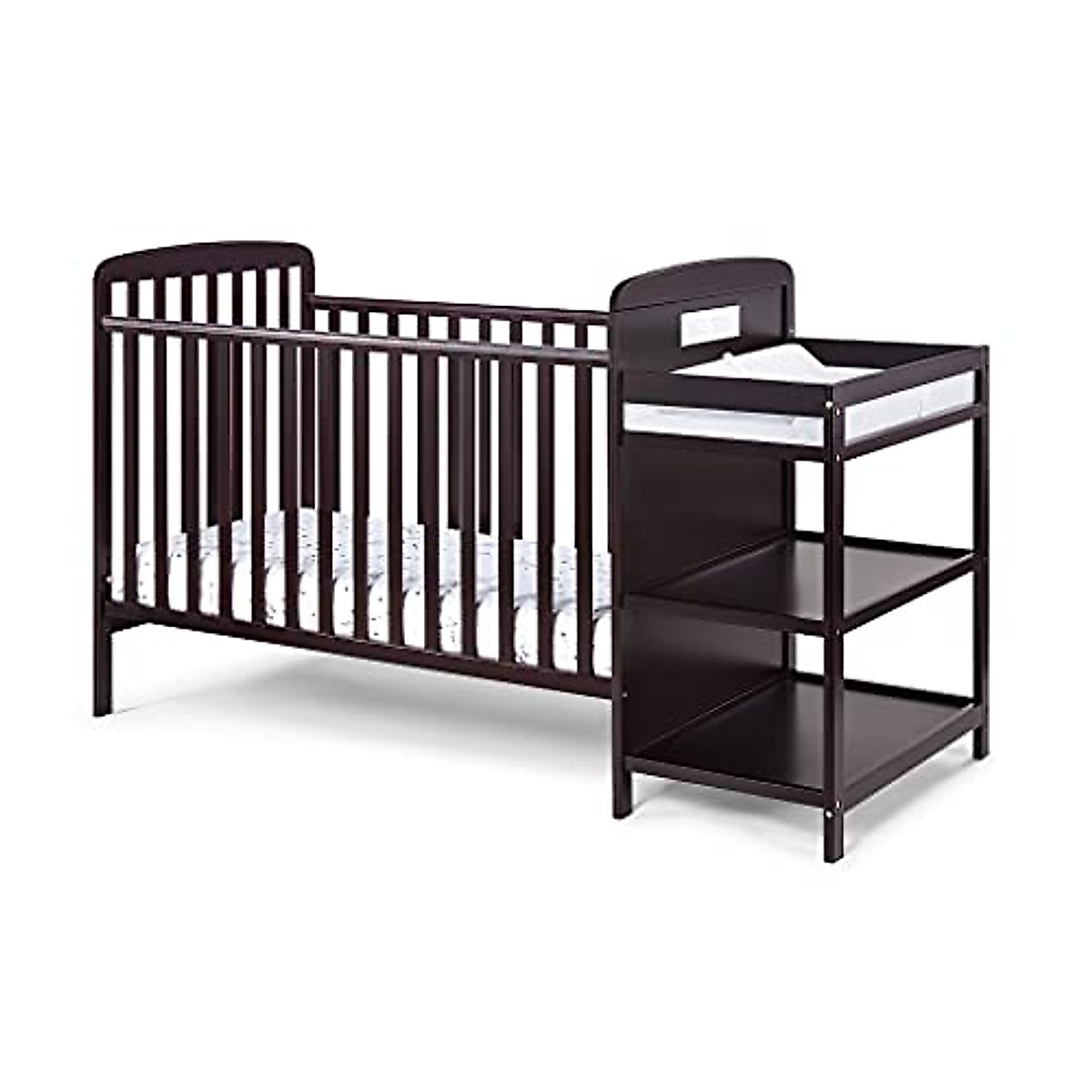 Suite Bebe Ramsey 3 in 1 Convertible Crib and Changer in an Espresso Finish