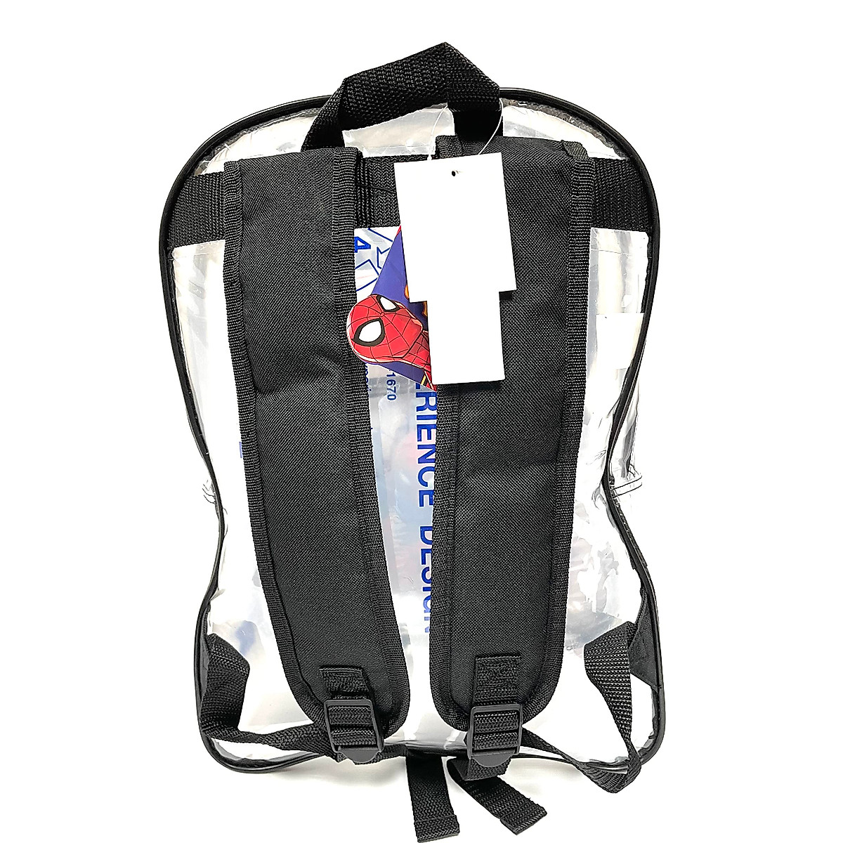 Spiderman 16'' clear pvc school backpack
