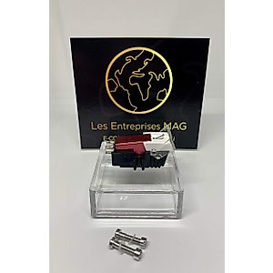 Cartridge with Diamond Stylus for Denon DP 62L, DP 11F, DP 23F, DP 300F, - B Red