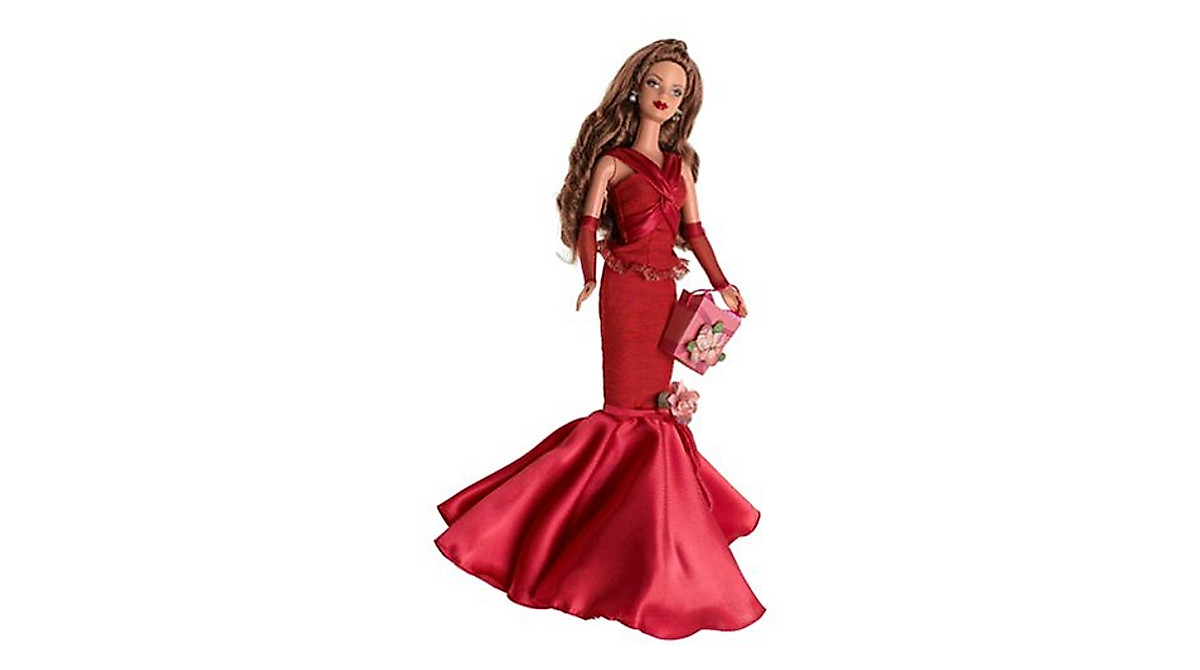 Celebrate in Style with Birthday Wishes Barbie Doll - Red Gown Collectible