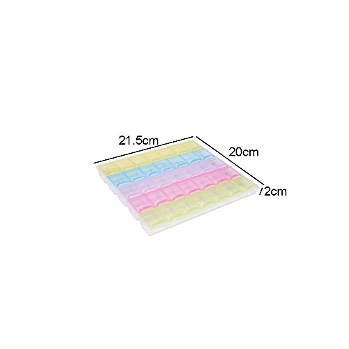 1 Pack Diamond Painting Container 35 Grids Diamond Painting Storage Box Plastic Rectangle Bead Storage Containers Jewelry Organizer Storage Container Nail Art Storage Case, Multicolor